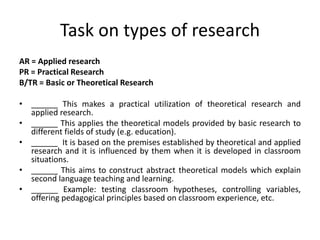 The nature and scope of research | PPTX