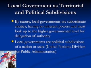 The Nature and State of Local Government | PPT