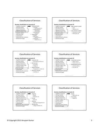 The nature & classification of services | PDF