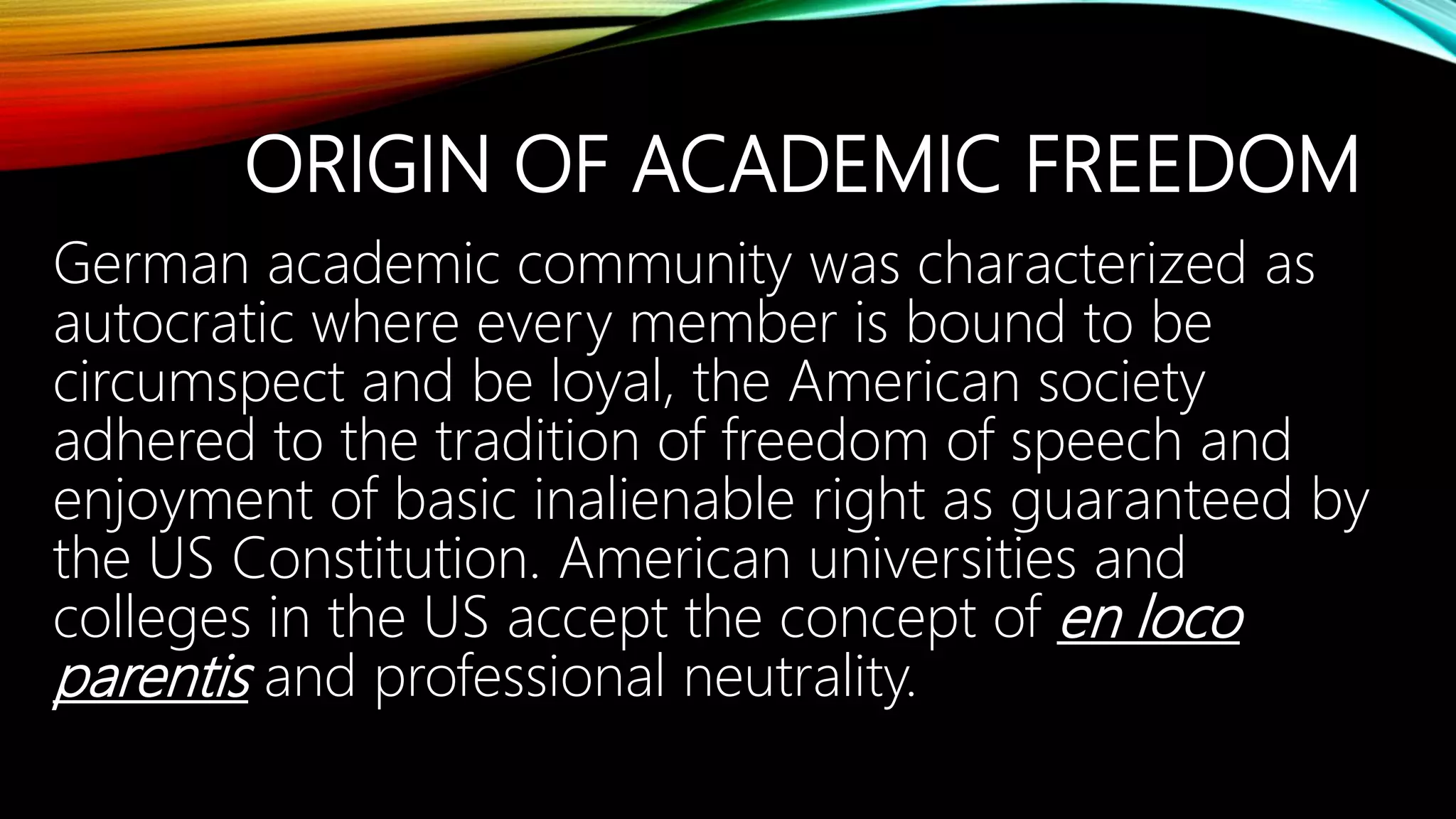 The nature of academic freedom | PPTX