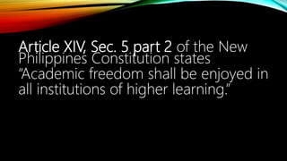 The nature of academic freedom | PPTX