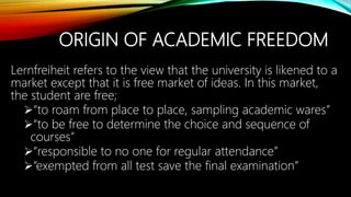 The nature of academic freedom | PPTX
