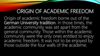 The nature of academic freedom | PPTX