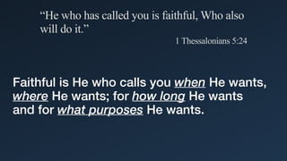 The nature of calling | PPT