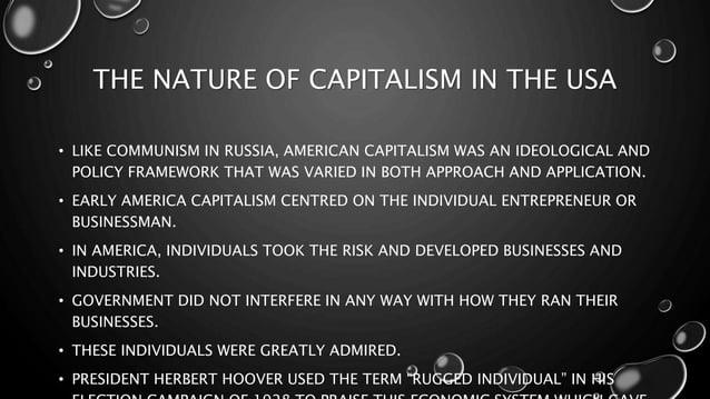 THE NATURE OF CAPITALISM IN THE USA- (final).pptx | Business | Business ...