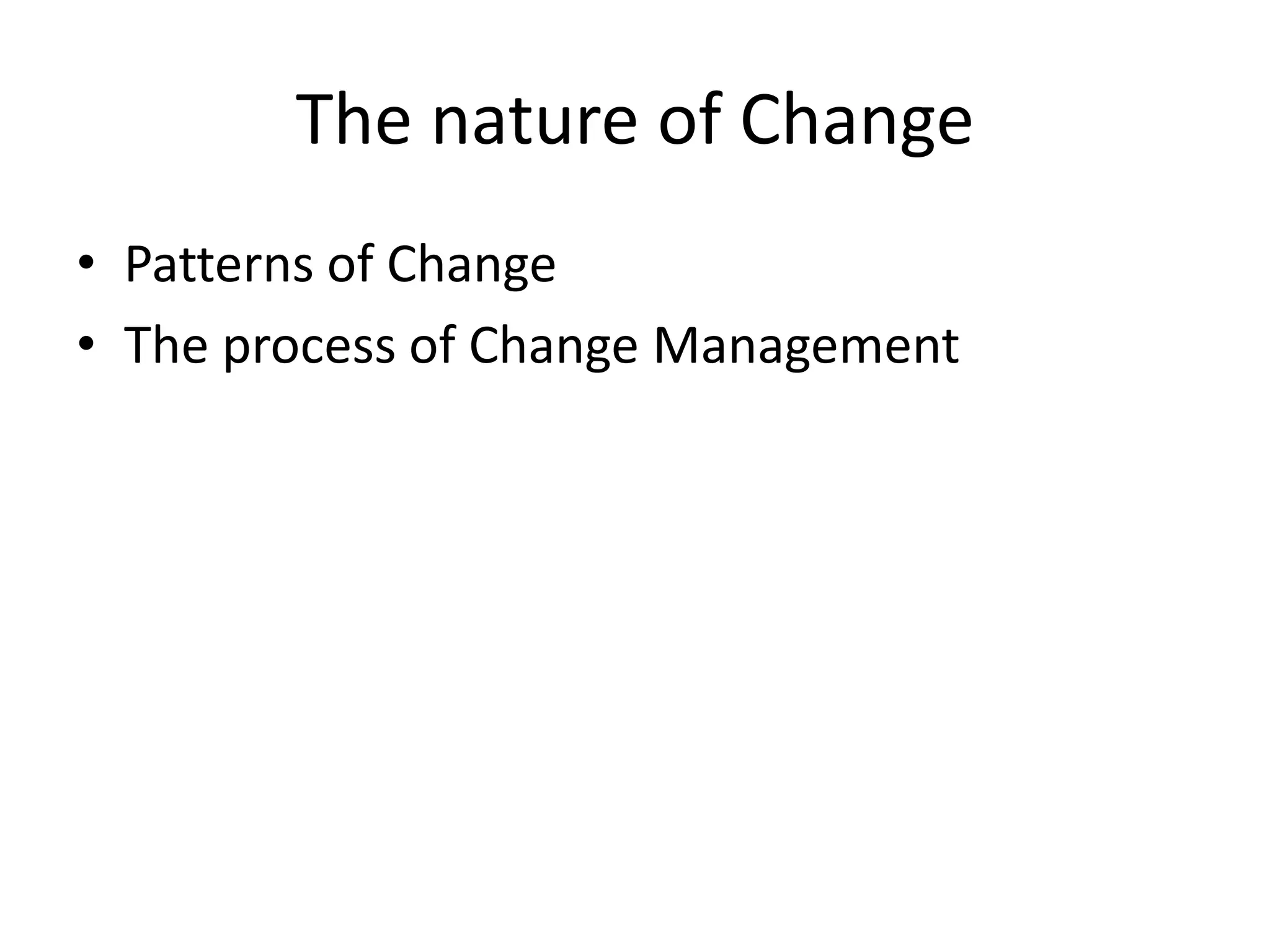 The nature of change | PPT