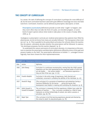 The Nature of Curriculum, Curiculum concepts, | PDF