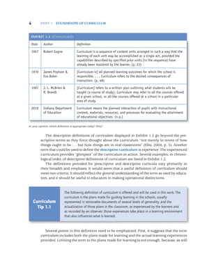 The Nature of Curriculum, Curiculum concepts, | PDF