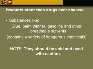 The Nature of drug and drug abuse | PPTX