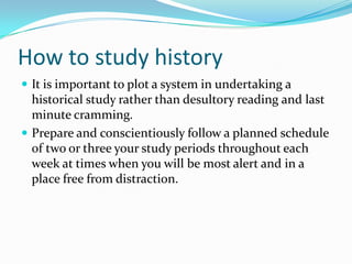 The nature of history and historical research | PPTX