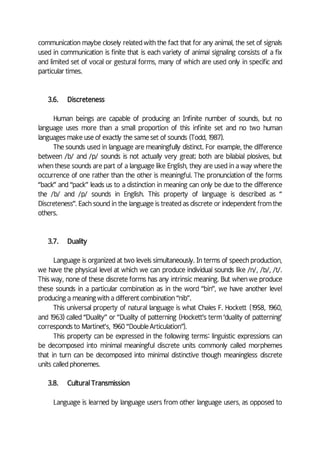 What Makes Human Languages so Unique? | PDF