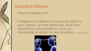 The nature of intelligence 1 | PPTX