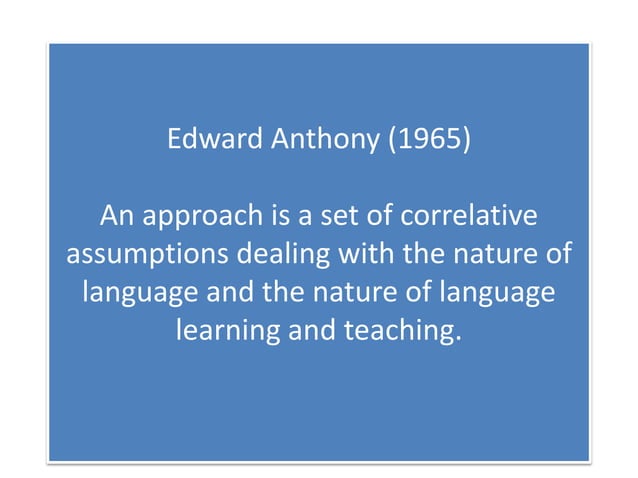 Approach, method and Technique in Language Learning and teaching | PPTX