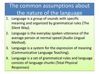 Approach, method and Technique in Language Learning and teaching | PPTX