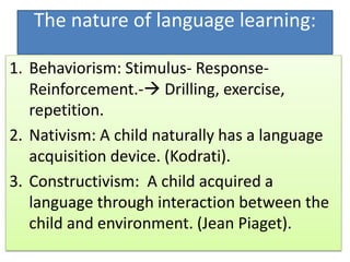 Approach, method and Technique in Language Learning and teaching | PPTX