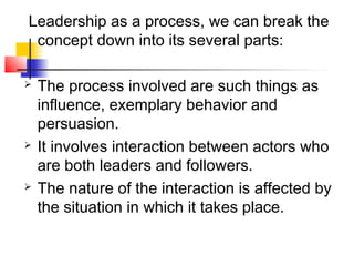 The nature of leadership | PPT