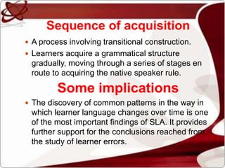 The nature of learner language | PPT