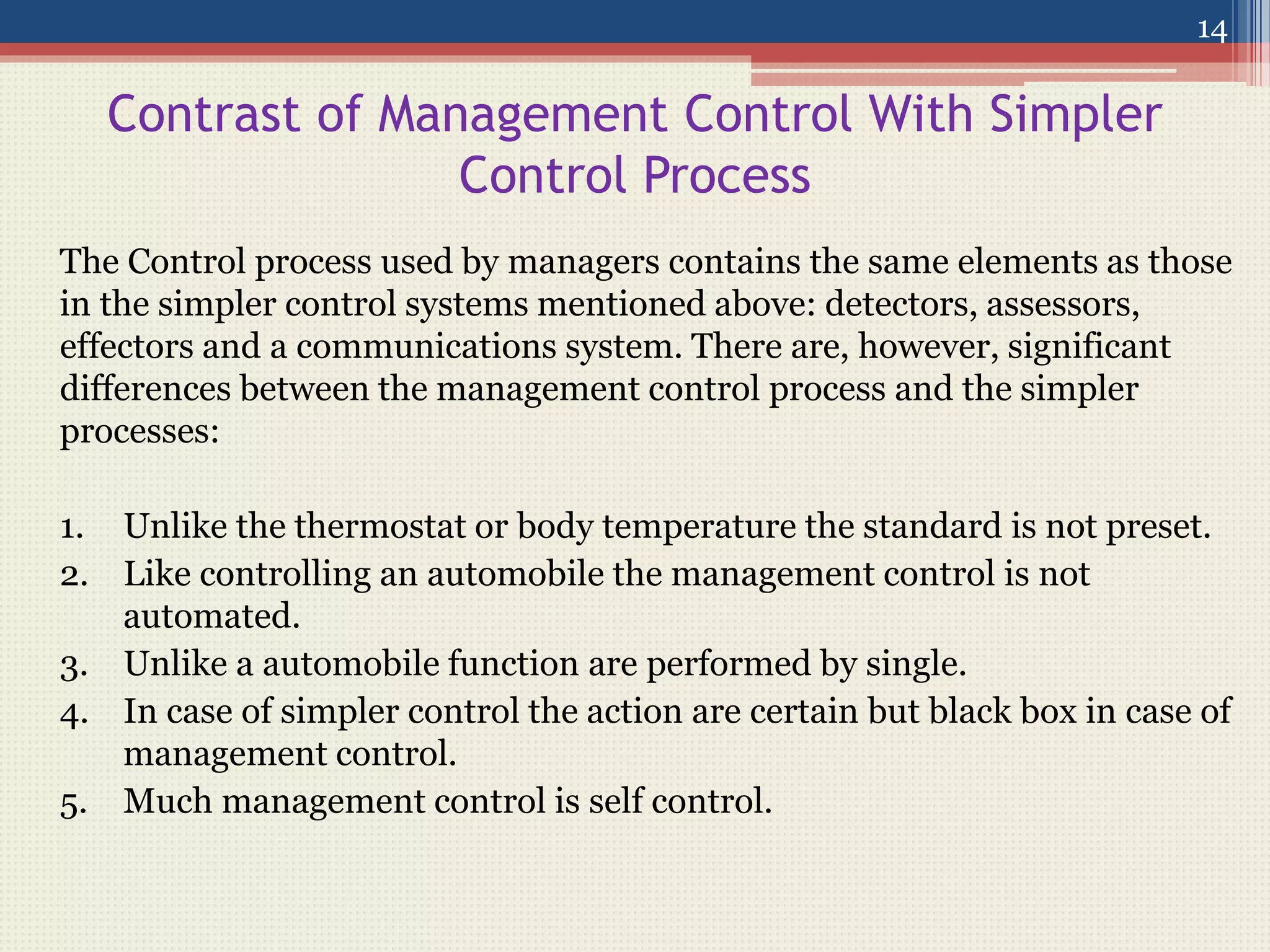 The nature of management control systems | PPTX