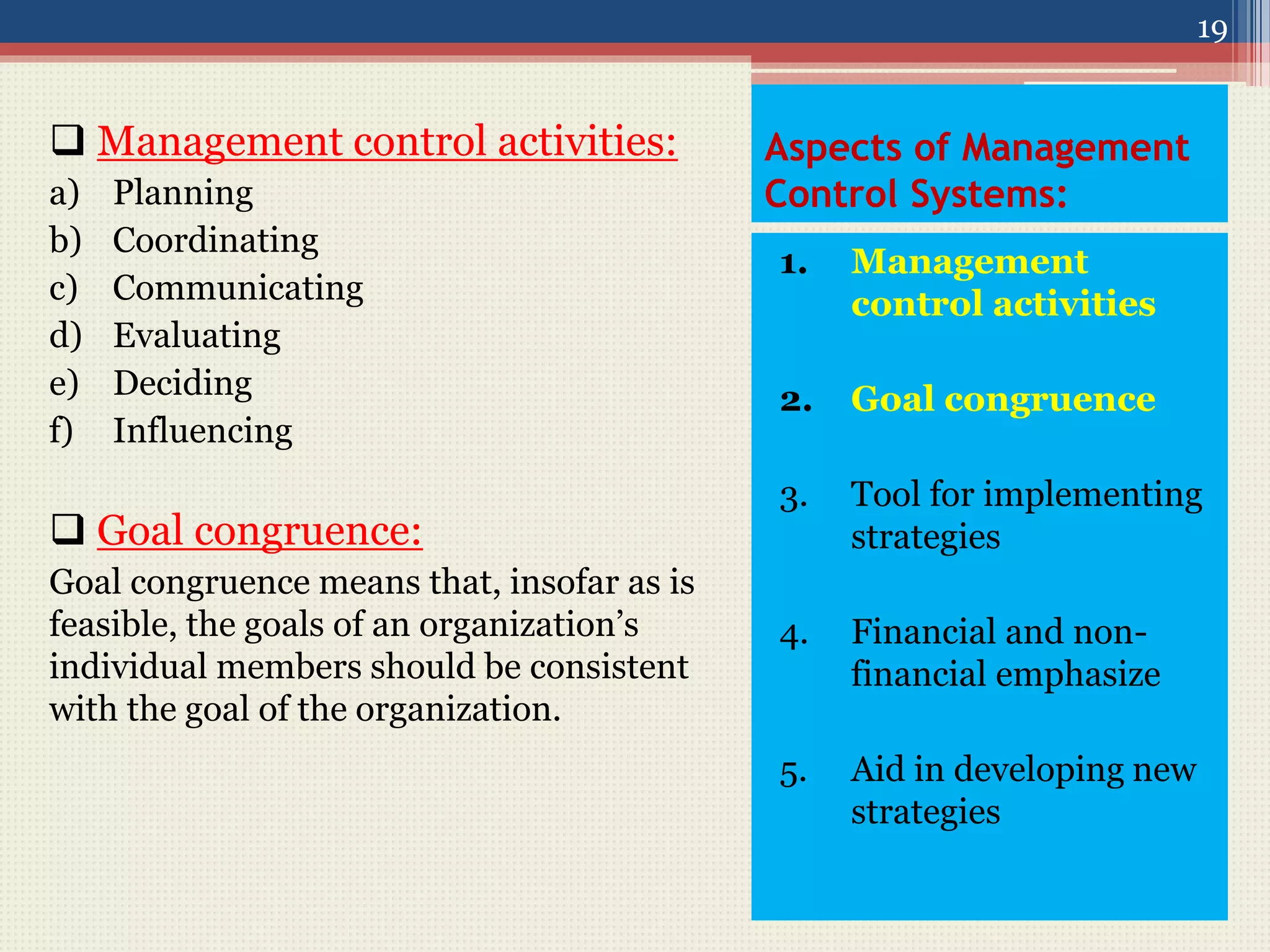 The nature of management control systems | PPTX