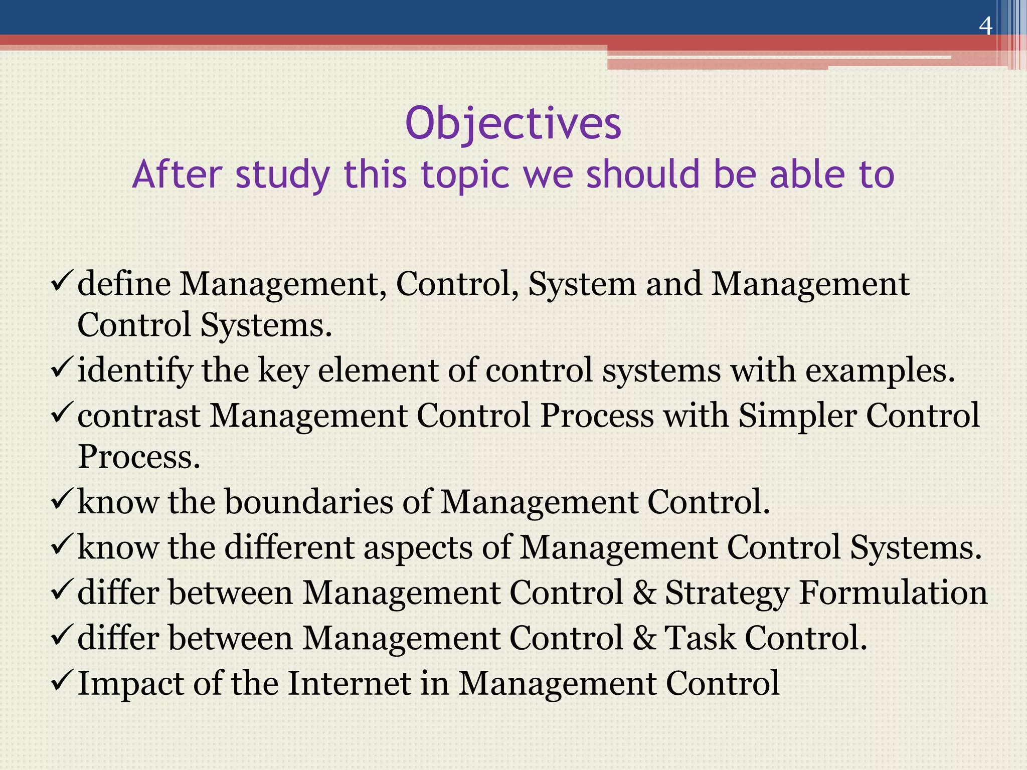 The nature of management control systems | PPTX