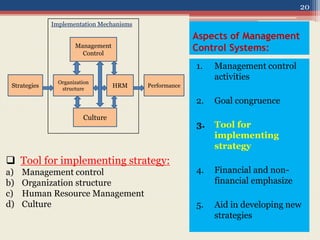 The nature of management control systems | PPTX