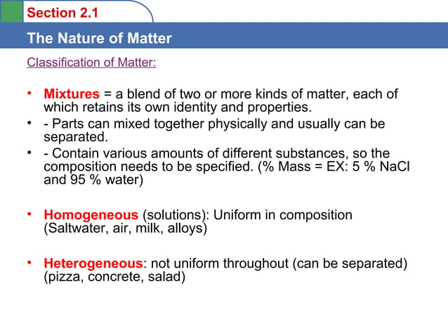 The nature of matter | PPT | Chemistry | Science