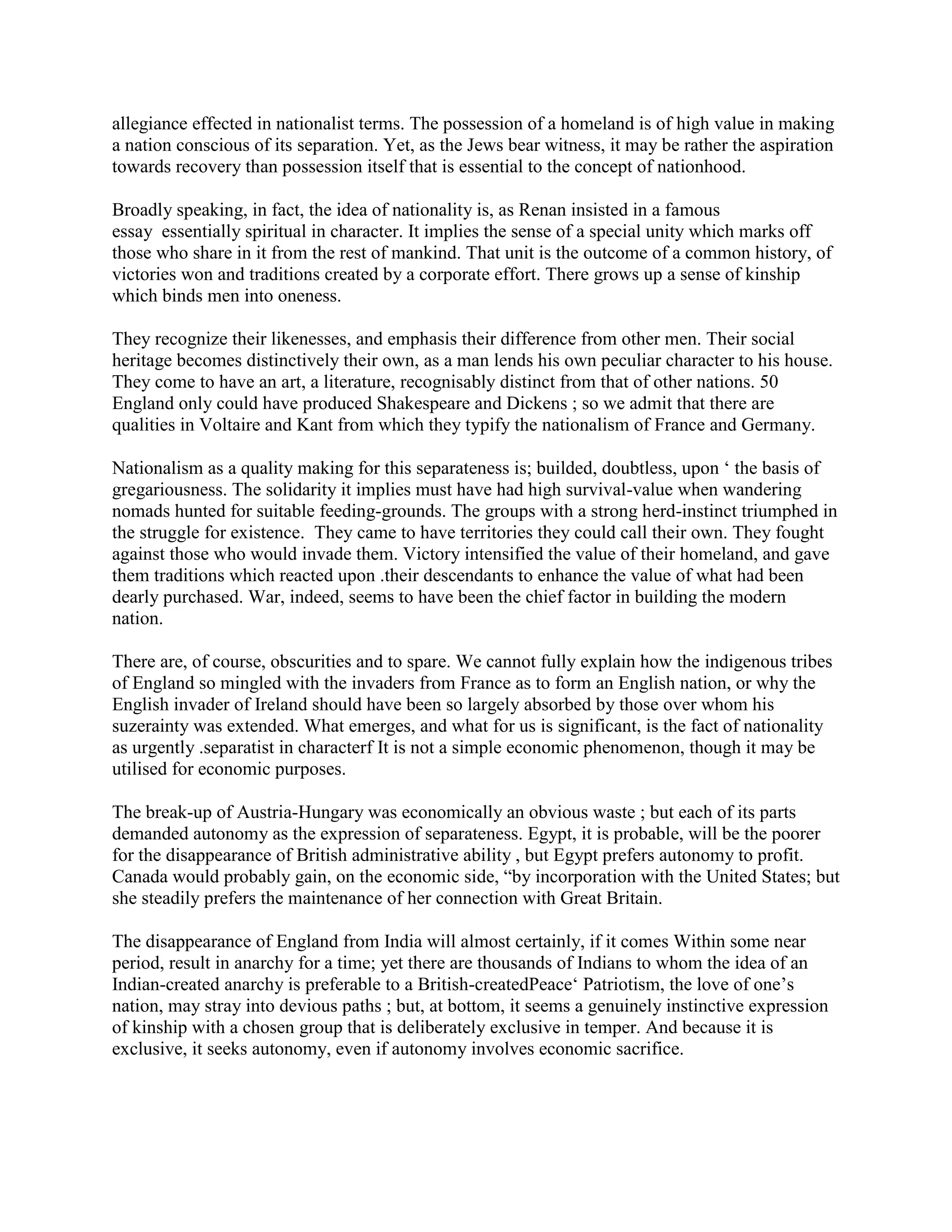 The nature of nationalism and civilization | PDF