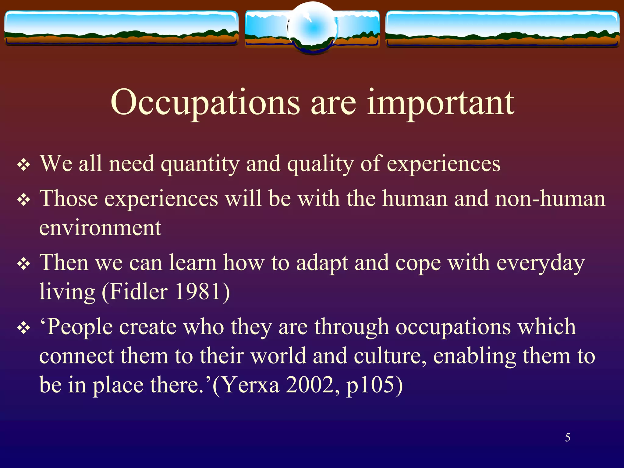 The nature of occupations 2002 | PPT