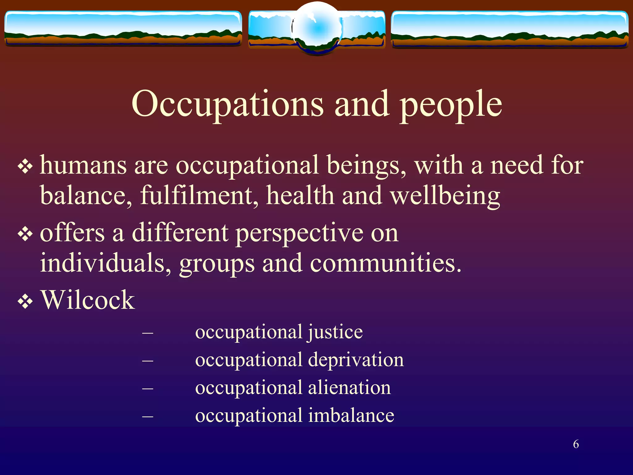 The nature of occupations 2002 | PPT