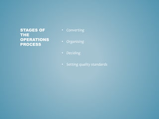 The nature of operations | PPTX