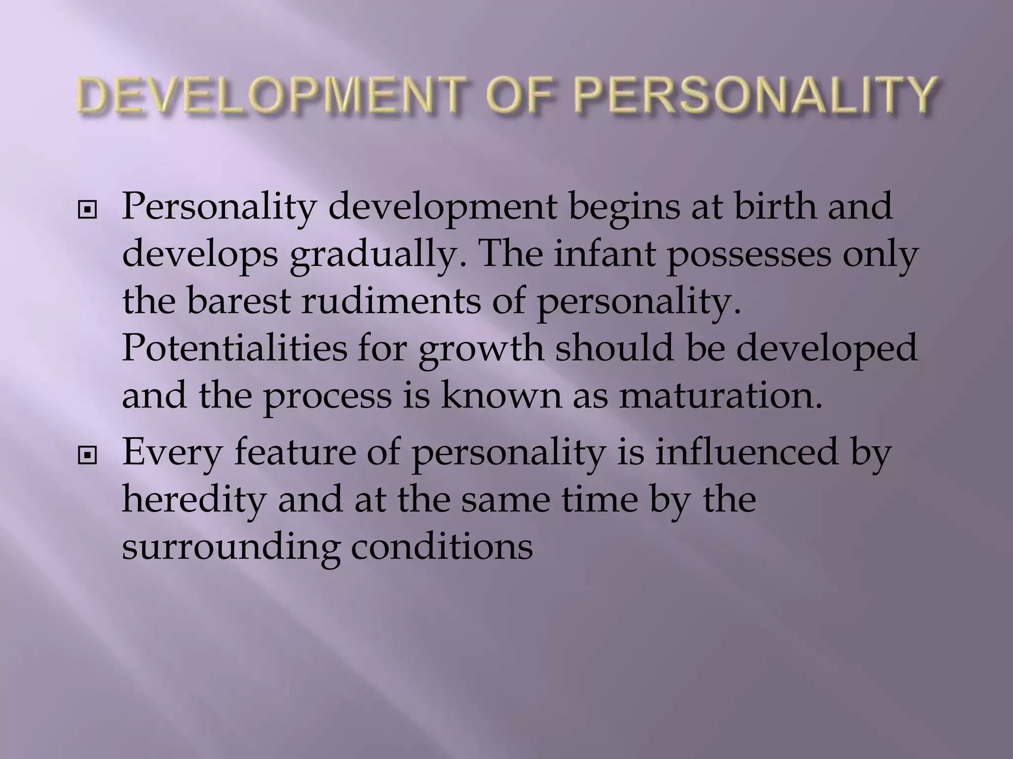 The nature of personality | PPTX