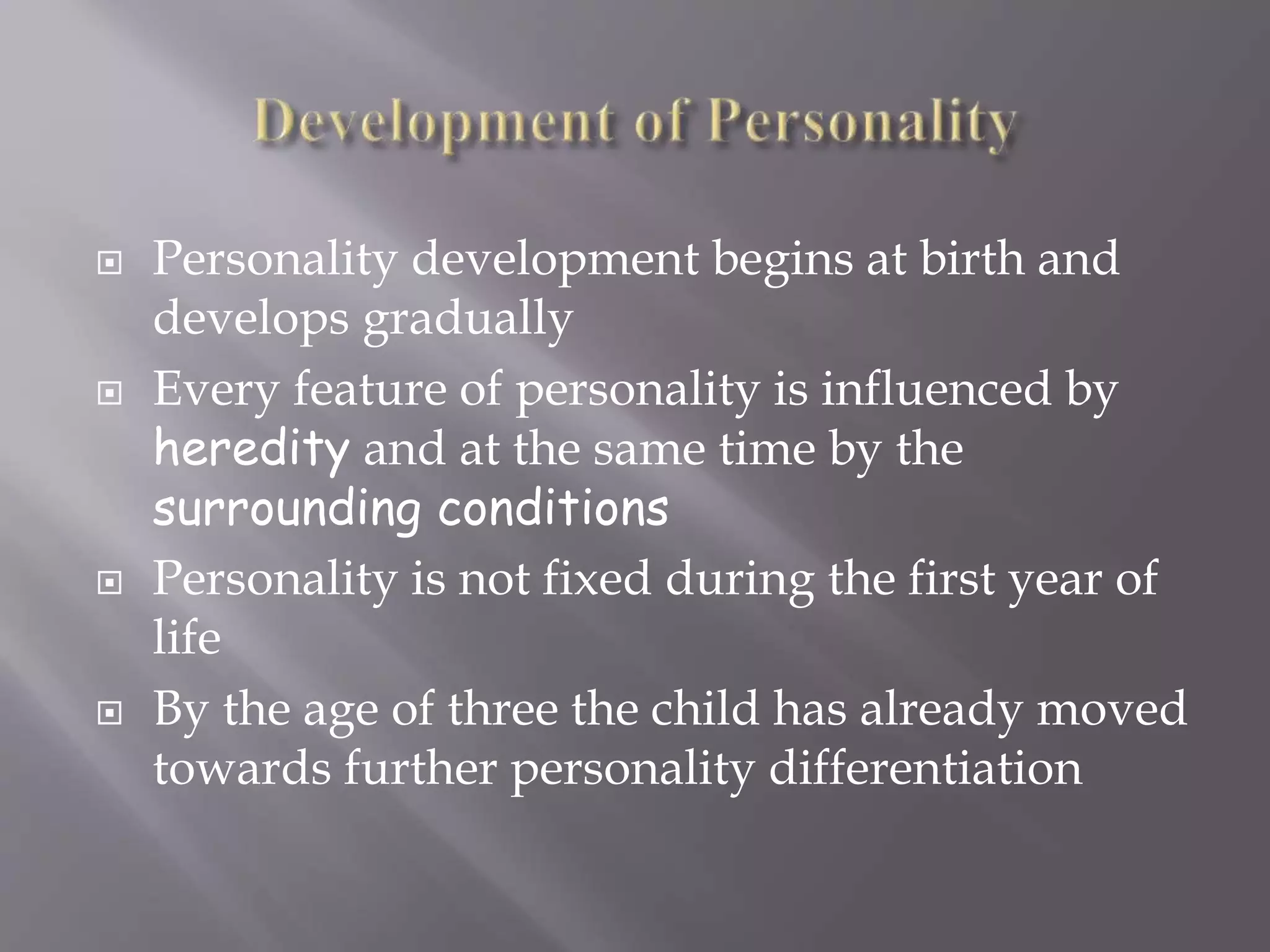 The nature of personality | PPTX