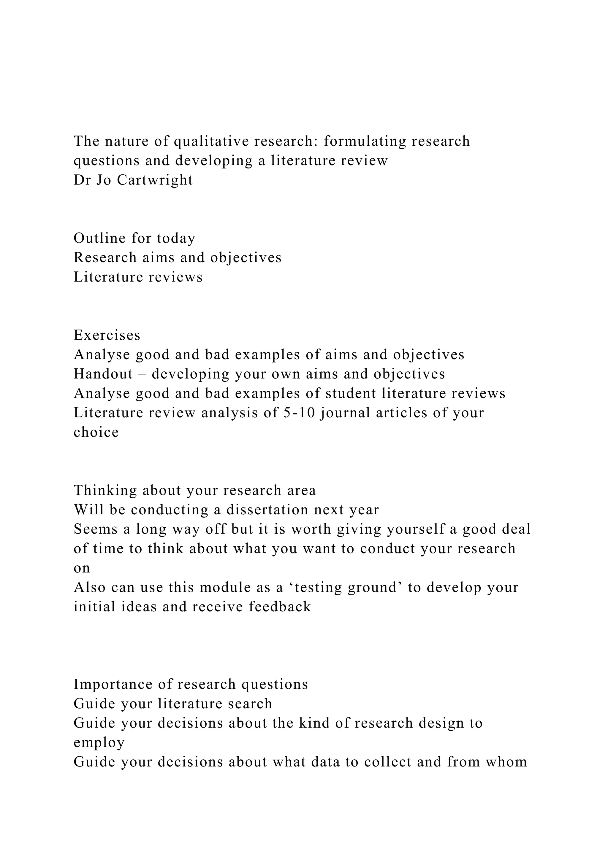 The nature of qualitative research formulating research questio.docx