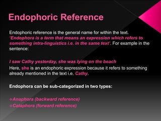 The nature of reference in text and in powerpoint presentation | PPTX