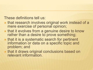 The Nature of Research | PPTX