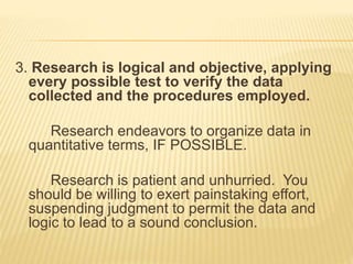 The Nature of Research | PPT