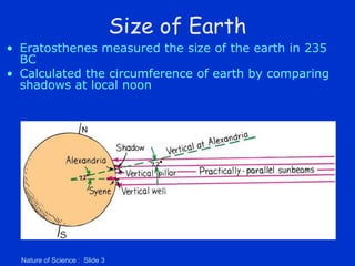 The slideshow presentation on the Nature of Science.ppt