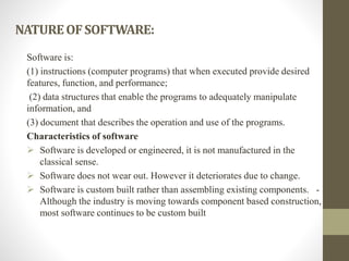 The Nature of Software and Software Engineering ppt.pdf