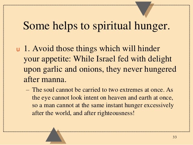 The nature of spiritual hunger