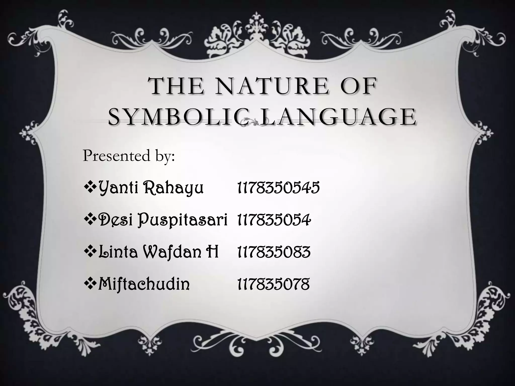 The nature of symbol ppt | PPT