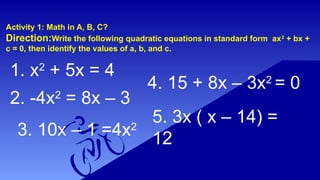 The Nature of the Roots of a Quadratic Equation(1).pptx