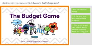 The NatWest budget game guidebook | PPTX