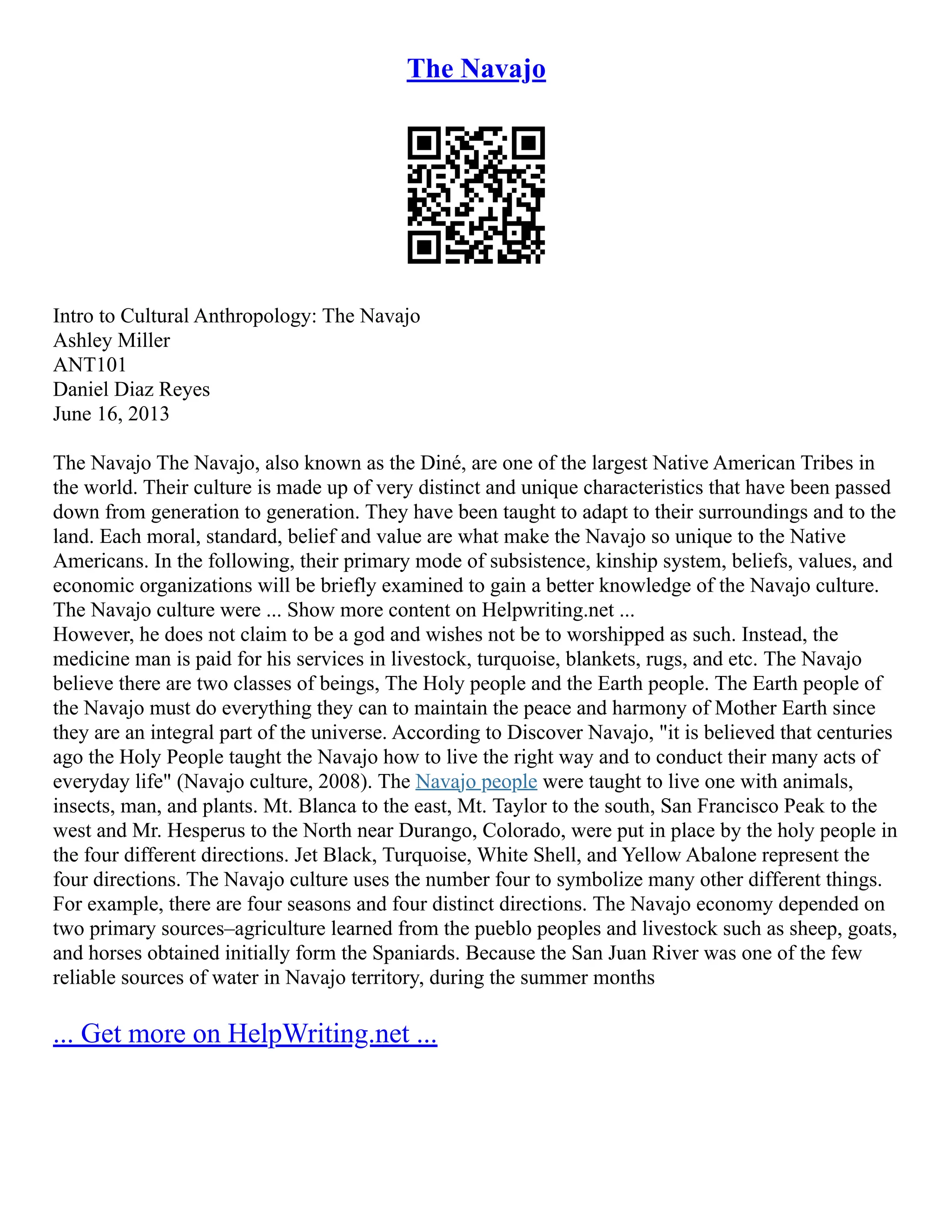 The Navajo | PDF