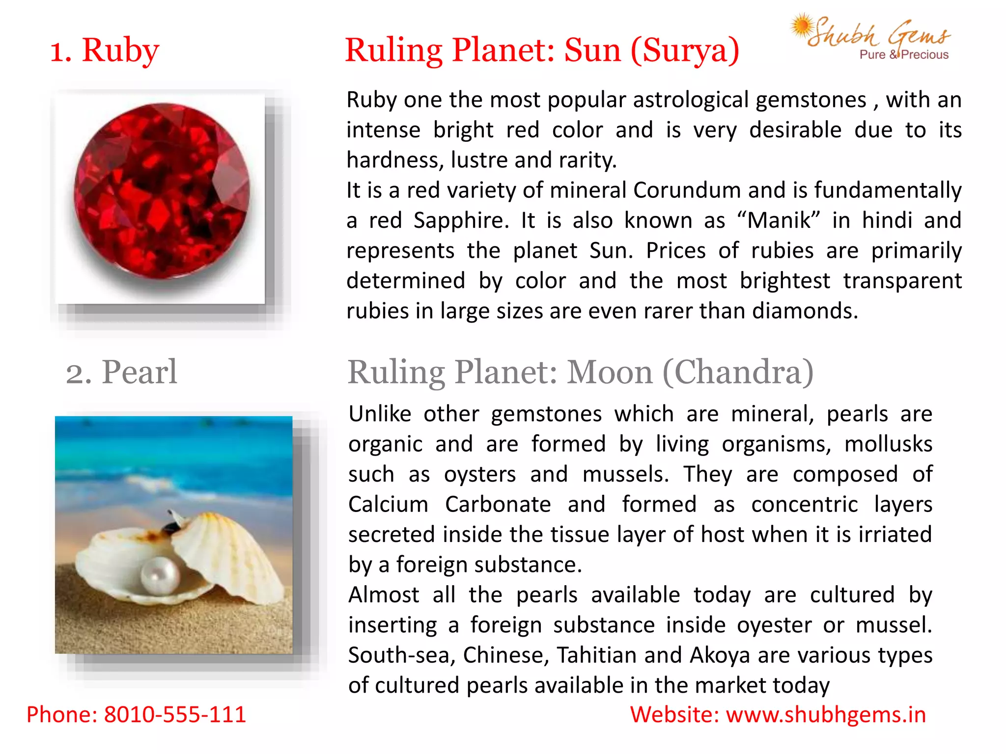 The Navratnas: The 9 Sacred Gemstones | Shubh Gems | PPT