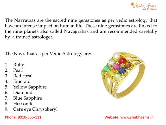The Navratnas: The 9 Sacred Gemstones | Shubh Gems | PPT