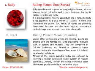 The Navratnas: The 9 Sacred Gemstones | Shubh Gems | PPTX