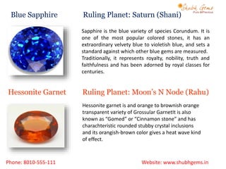 The Navratnas: The 9 Sacred Gemstones | Shubh Gems | PPTX