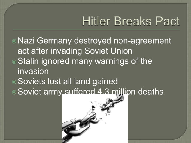 The nazi soviet non-aggression pact | PPSX | War and Conflicts
