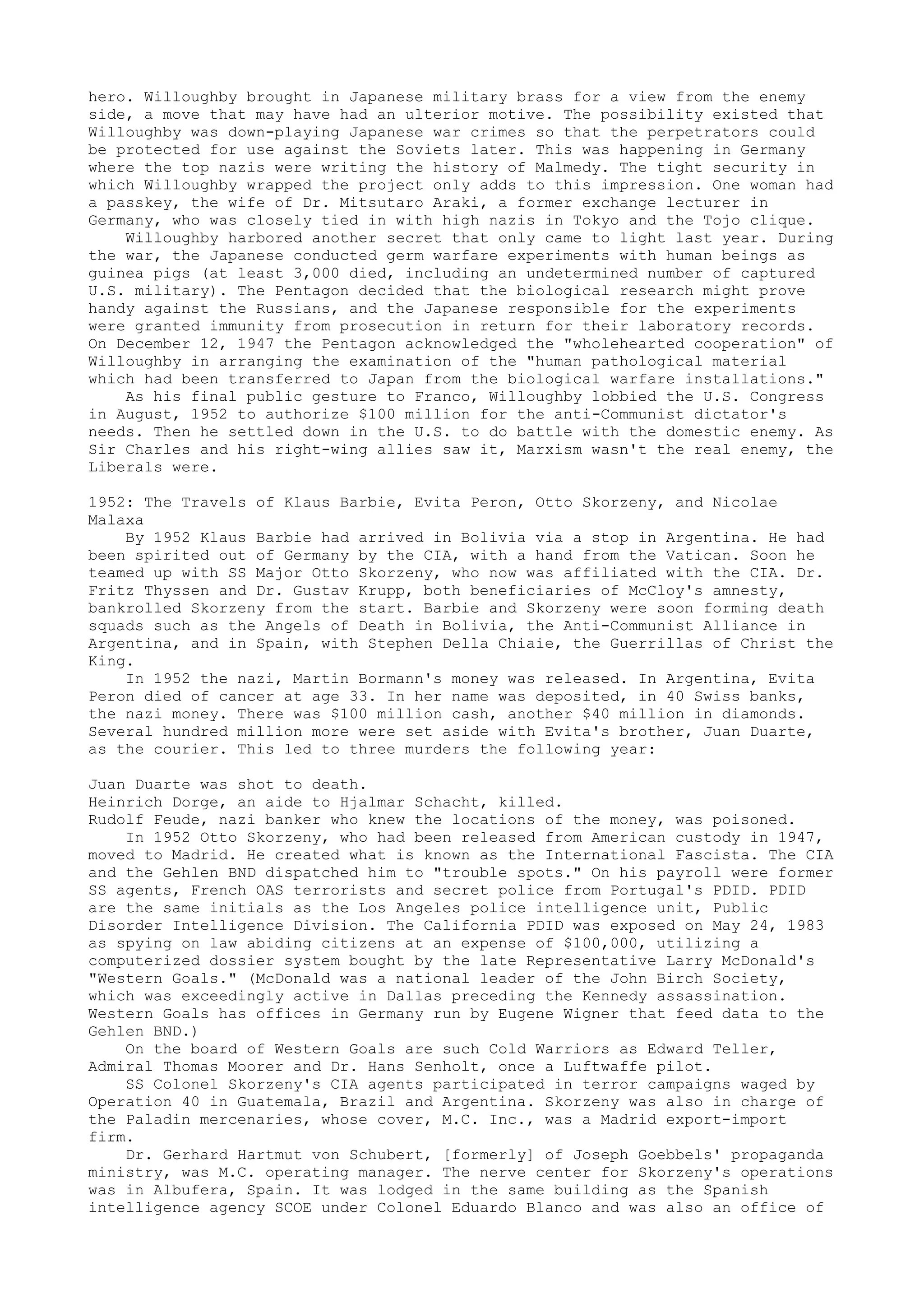 The nazi connection to jfk assasination | TXT