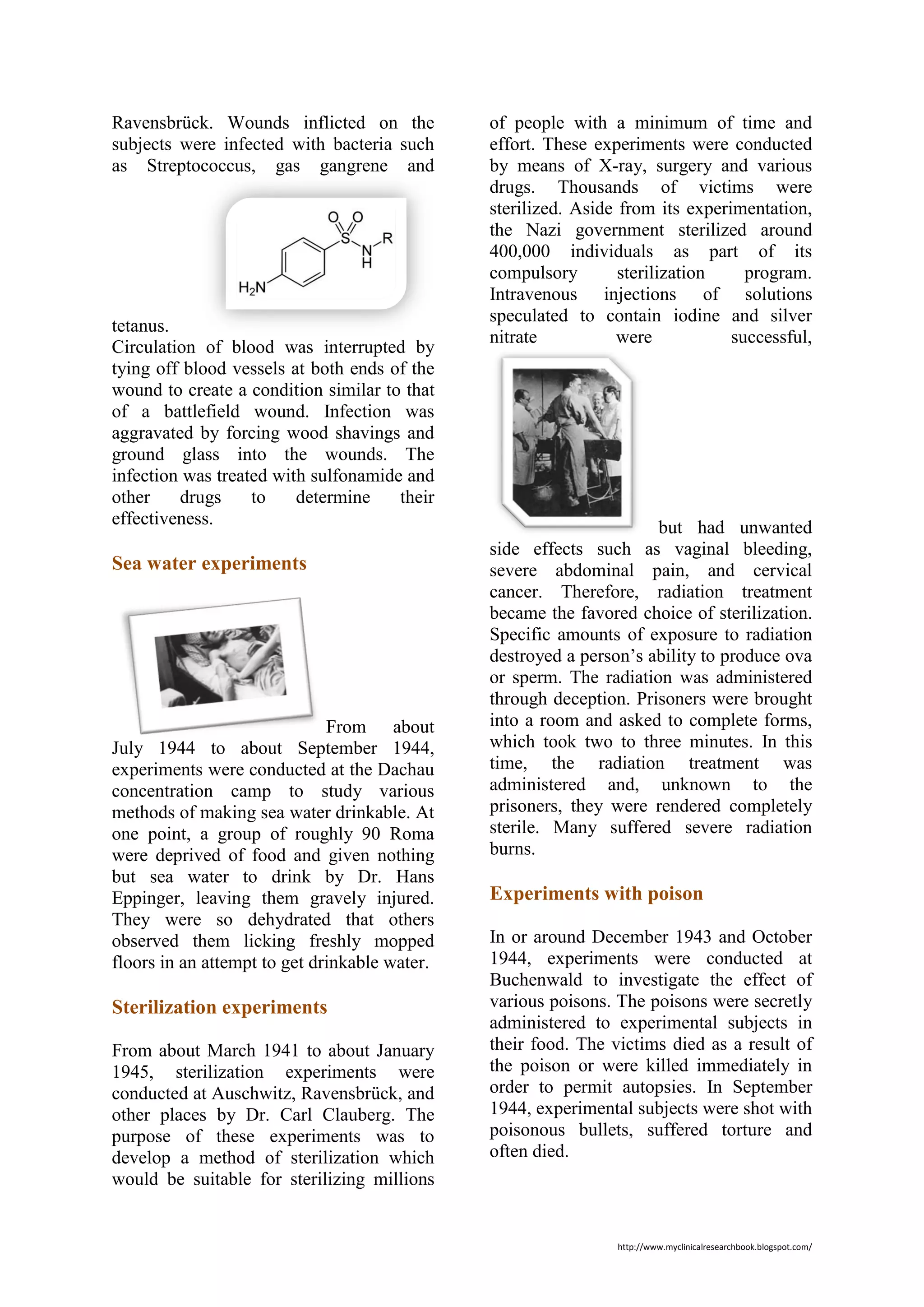 The Nazi Human Expermentation | PDF